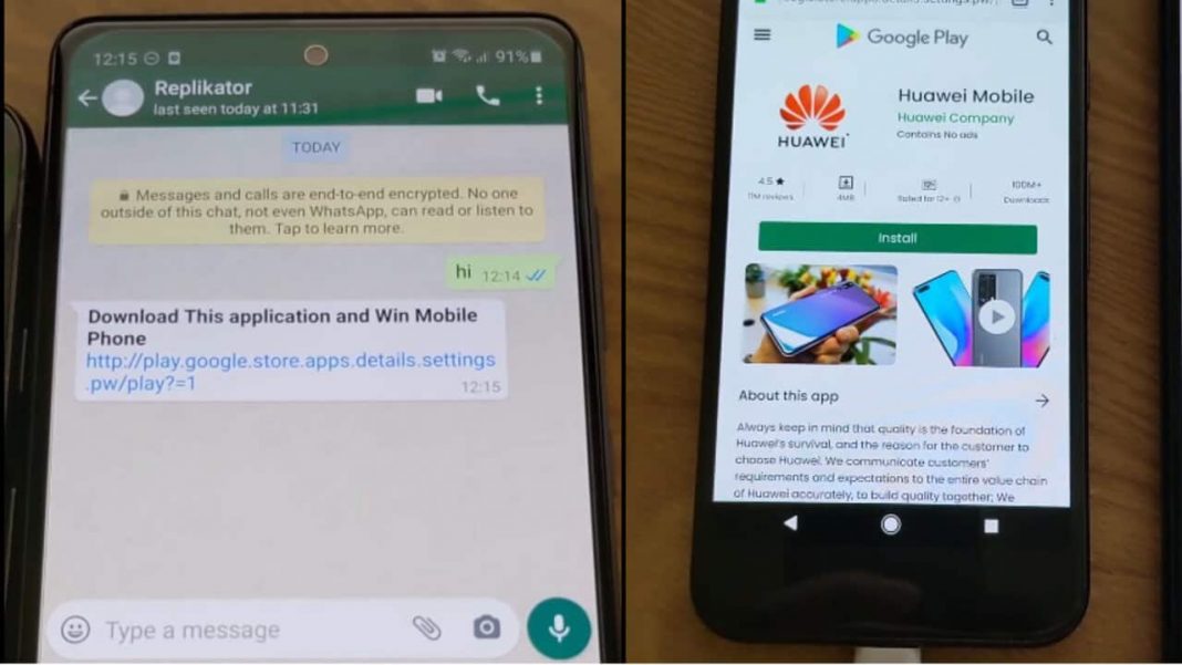 WhatsApp, nuovo pericolo: attenzione al messaggio della finta app Huawei